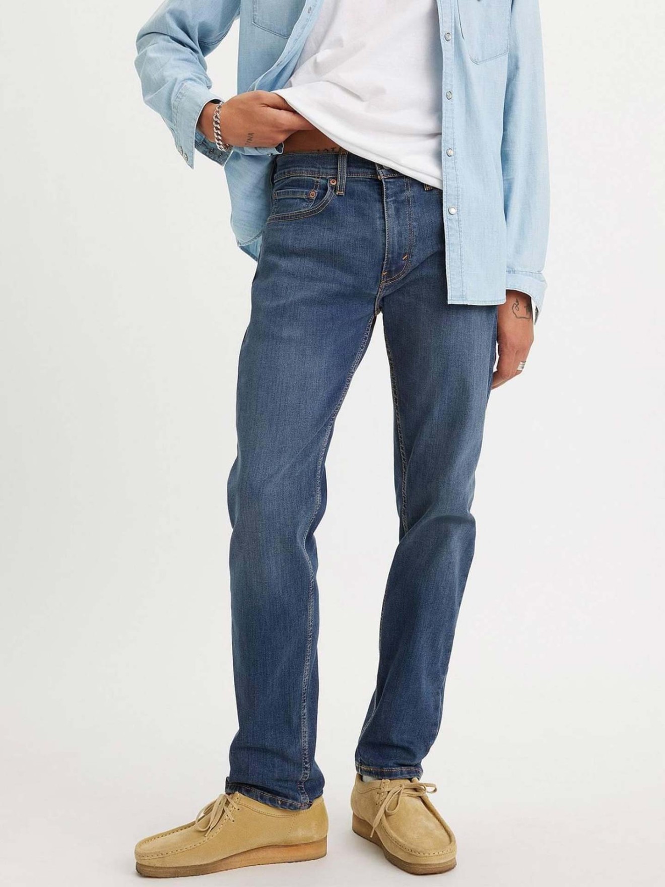 Calças de Ganga Levis 502 Tapered - Corte Moderno LEVIS - 0730552005AZL ...